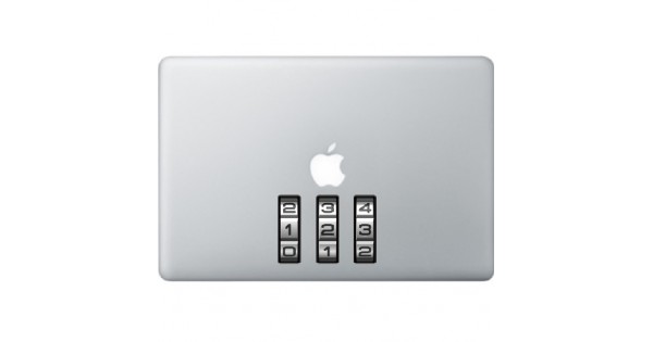 Lock Numbers Macbook Decal | KongDecals Macbook Decals